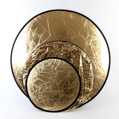 China 2 in 1 Low Price Gold and Silver Camera Reflector Portable Round Collapsible Photography Photo Camera Reflector for sale