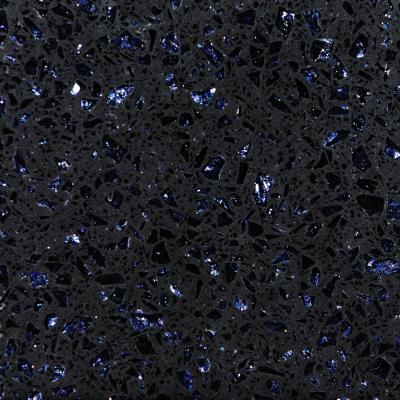 Cina Superficie artificiale popolare del solido delle mattonelle di pavimentazione della cima di vanità del controsoffitto della lastra della pietra del quarzo del nero P77 per il bagno della cucina in vendita