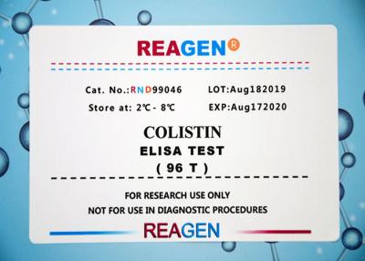 중국 콜리스틴 ELISA 테스트 키트, 반응기, 테스트 키트, 컬러 패키지, 판매용