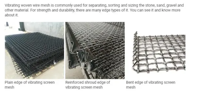 65 Mn Crimped Screen Mesh Vibrating Screen for Mine