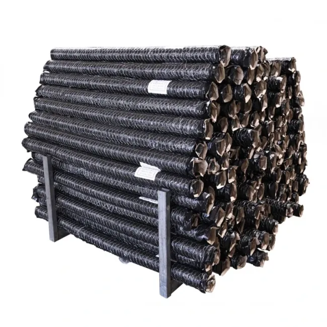 Plastic Black Coated Plated Hexagonal Hex Chicken Wire Mesh in Rolls 1"