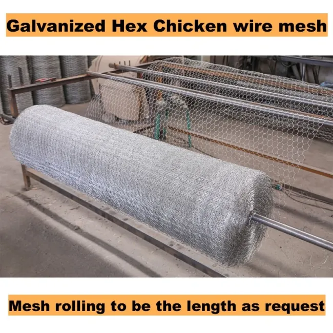 Plastic Black Coated Plated Hexagonal Hex Chicken Wire Mesh in Rolls 1"