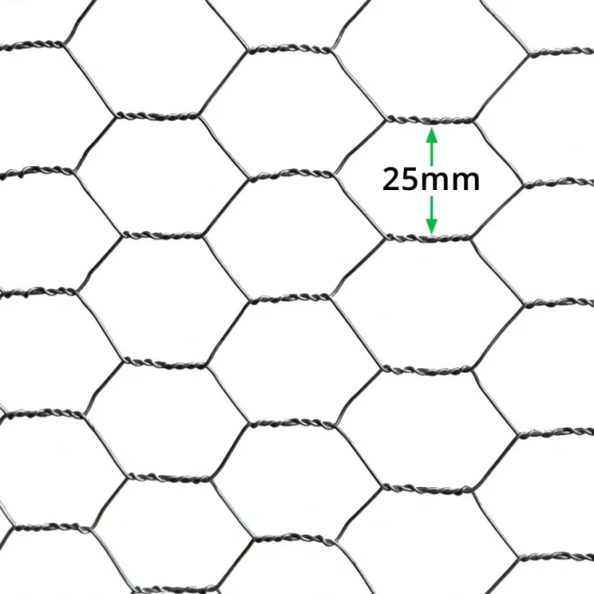 Plastic Black Coated Plated Hexagonal Hex Chicken Wire Mesh in Rolls 1"