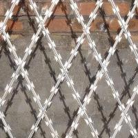 China Welded 450mm Razor Barbed Wire Mesh Protective Diamond for sale