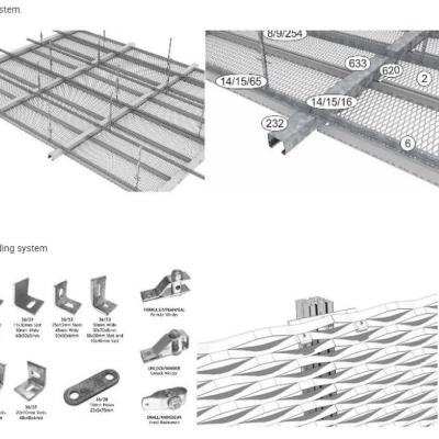 Cina Building Material Facade Cladding Aluminum Expanded Metal Sheet Wire Mesh For Corridor Stair Baffle in vendita
