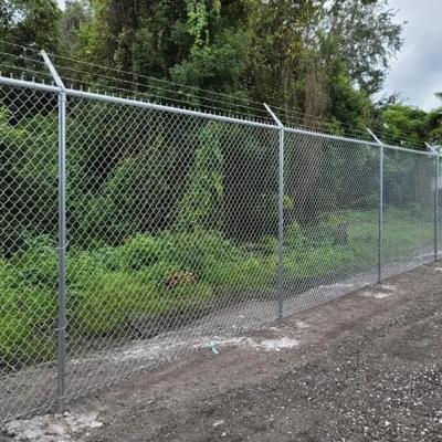 Cina 9 Gauge 5*5cm 6 FT Galvanized Diamond Mesh Wire Chain Link Fence in vendita