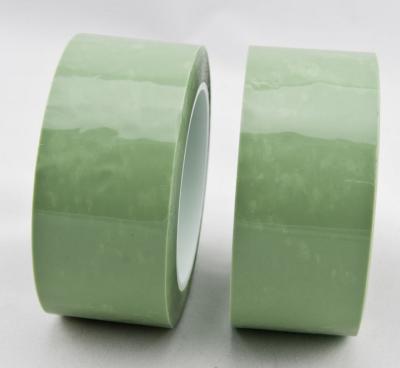 China Silicone adhesive duct green PET film splicing tape for release paper bonding for sale