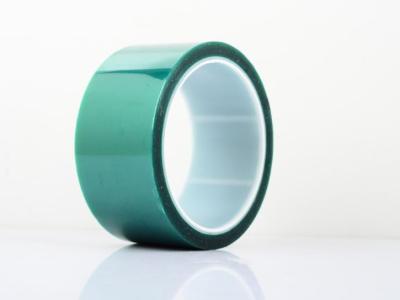 China Green Single PET Silicone Tape 0.06mm 180 C Masking Protection Heat Resistant for sale