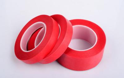 China Red Pet Composite Crepe Paper Masking Tape For High Temperature Resistant for sale