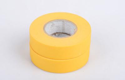 China Crepe Paper Material Yellow Masking Tape For Powder Spraying for sale