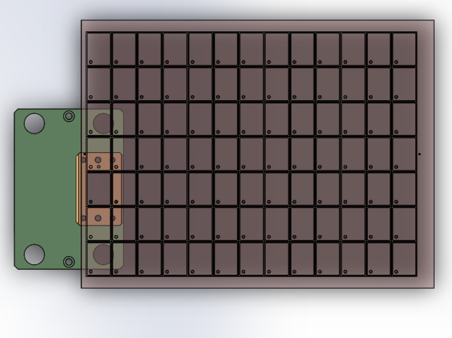 Close-up view of card punching mechanism