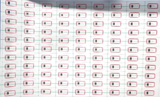 Close-up view of RFID Card Inlay Sheet Chip Bonding Machine