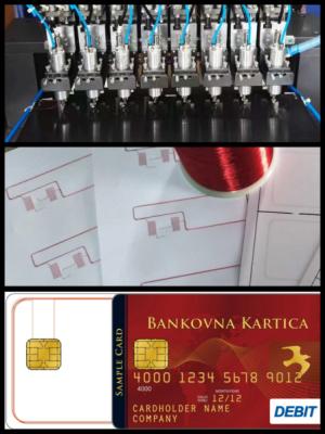 China Speed 6000-7000 CPH Full Auto Dual Interface Bank Card Inlay Sheet Antenna Embedder YAE-416FA for sale