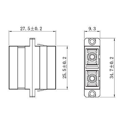 Cina Adapter SC in metallo, accoppiatore a fibra ottica duplex RoHS Compliance Status in vendita