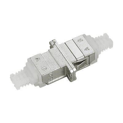 Cina Adaptatore metallico SC Simplex, accoppiatore a fibra ottica con tappi antipolvere in vendita