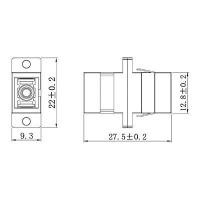 China Metal SC Simplex Adapter  , Fibre Optic Coupler With Dust Caps for sale
