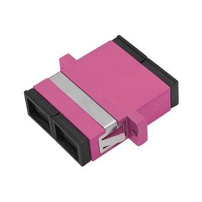中国 紫色 SC から SC アダプター OM4 SC SC フレンズ付きデュプレックス アダプター 販売のため