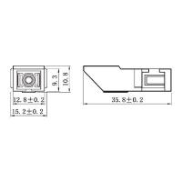 China Simplex APC SC Fiber Optical Adapter Low Insertion Loss / Return Loss for sale
