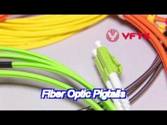 Pigtails in fibra ottica personalizzati 12C SC OM3 Aqua PVC LSZH Loose Buffer Tight Buffer