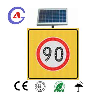China 3M reflective film led solar speed limit sign for turkey market for sale