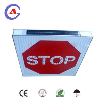China Costumed top sale aluminium led solar powered traffic sign for sale