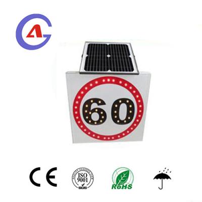 China custom traffic signs aluminum 60 speed limit sign solar power led traffic sign for sale