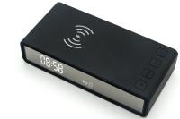 Κίνα 10000mAh wireless power bank with Alarm Clock, showing temperature, time, alarm and capacity level προς πώληση