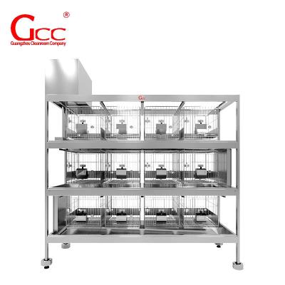 China GCC SUS304 Stainless Steel Laboratory Rabbit Cage System with Automatic Watering Device for sale