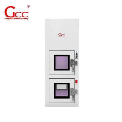 China GCC Three-Chamber Corner Pass Box for A-C, A-B and B-C Cleanroom Material Transfer for sale