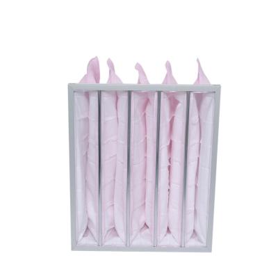 China Medium Effect 1700m3/H F6 F7 Fiberglass Bag Filter for sale