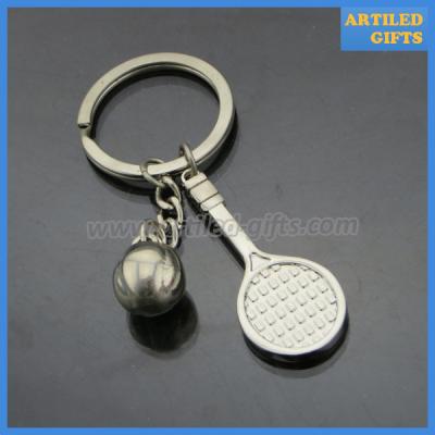 China Unique design tennis shape keychain used as sports club souvenir gifts for sale