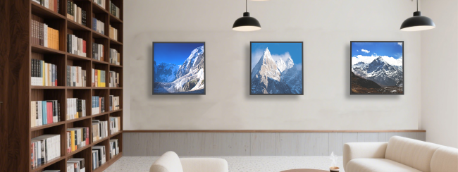 Square LCD Display in retail environment application