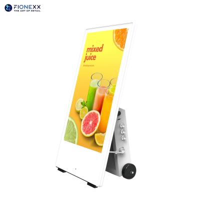 China 43-Inch Portable LCD Digital Signage Displays High Capacity Battery Powered Moveable For Retail Store for sale