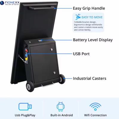 Cina 43 pollici 1080P all'aperto con batteria Azionato da cartelloni digitali 2000 Nits PCAP opzionale in vendita