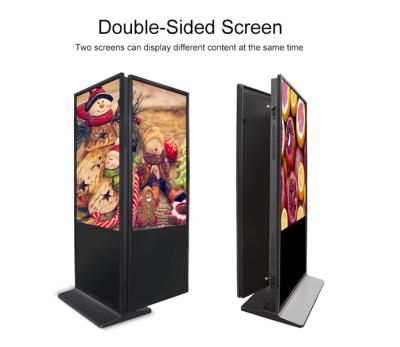 China Pantalla publicitaria de doble cara, contraste 1200:1, brillo 350 nits, 350 nits, señalización digital Android en venta