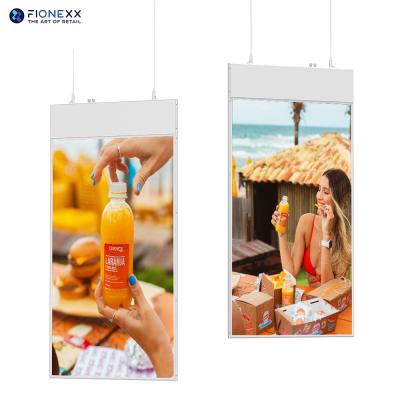 China Ceiling Mounted 55-65 Inch High Brightness LCD Display for Indoor Retail Advertising for sale