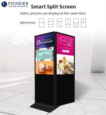 China High Resolution 1920*1080 Floor Stand Advertising Player Lcd Touch Screen Totem Ad Display for Digital Signage for sale