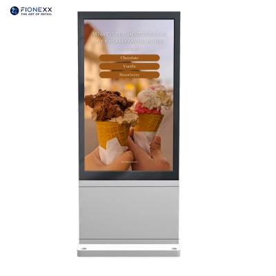 China Super Slim Digital Signage Kiosk Double Sided LCD Advertising Player Vertical Totem for sale
