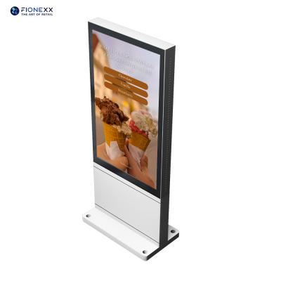 China Super Slim Digital Signage Kiosk Double Sided LCD Advertising Player Vertical Totem for sale