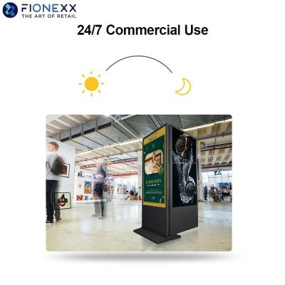 China Vertical Digital Signage Dual Sided Floor Stand Kiosk for Indoor Advertising AD/Windows/Android Solution 1920*1080 Resolution for sale