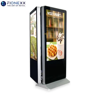 China High Resolution 55 Inch Dual Sided Floor Stand Kiosk For Indoor Advertising CMS Remote Control LCD Digital Signage And Displays Dual-Sided Display Enhances Visibility for sale