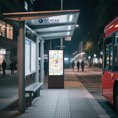 Cina Schermo digitale verticale totem intelligente per esterni senza ventola con scheda pubblicitaria nera in vendita