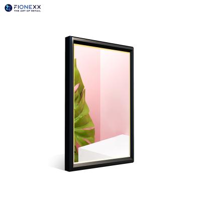 China High-Definition Digital Signage 32 Inch Gold Frame Mirror LCD Display 700nits Mirror Digital Signage For Hotels for sale
