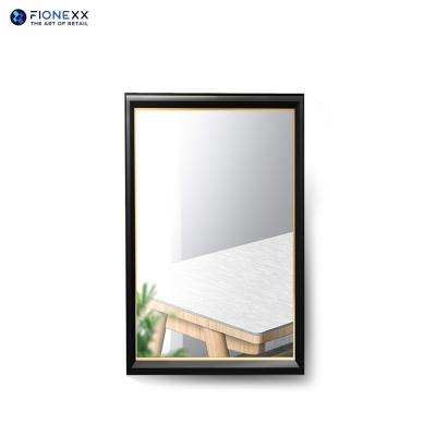 Cina Display LCD quadrato da 22 pollici con vetro a specchio, cornice nera e oro, segnaletica digitale in vendita