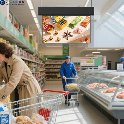 Cina Display sospeso bifacciale ultrasottile, orientamento orizzontale, con bordo in vetro, 700 nit + 700 nit - Schermo ad alta definizione sospeso in vendita