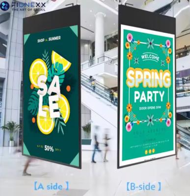 China Customized 43" Double Sided Digital Signage Ceiling Mounted LCD Display 1920x1080 Resolution for sale