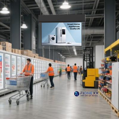 Cina Display sospeso bifacciale ultrasottile, orientamento orizzontale, con bordo in vetro, 700 nit + 700 nit - Schermo ad alta definizione sospeso in vendita