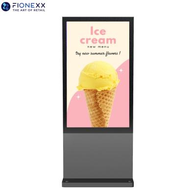 Cina 800-2500cd/M2 Alta luminosità Totem digitale esterno 55 pollici Profilo in alluminio in vendita