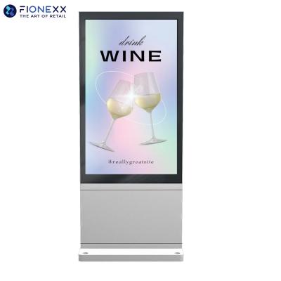 49 pollici Silver AD Board Outdoor Totem Verticale Digitale Senza Ventilatore