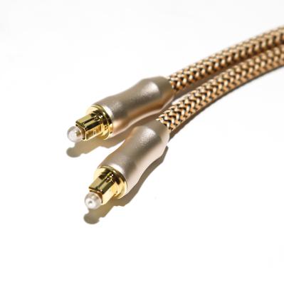 Cina Teatro domestico Digital di audio del cavo di TOSLINK di Rose Gold Plug Frosted Shell Knited della corda 1M For Soundbar ottico del CD/DVD in vendita